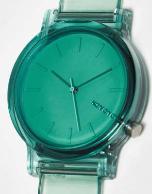 Komono – Mono Clear – Transparente Uhr in Aqua-Grün | ASOS