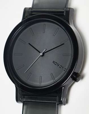 Komono mono clear watch in specter black | ASOS