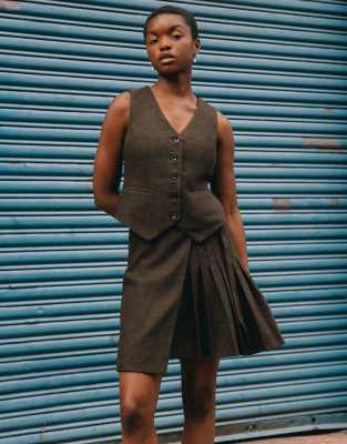 Labelrail X Notion Unisex Zip Front Boilersuit In Deep Brown Modesens