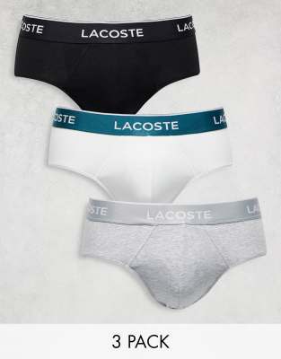 Lacoste 3 pack briefs in black | ASOS