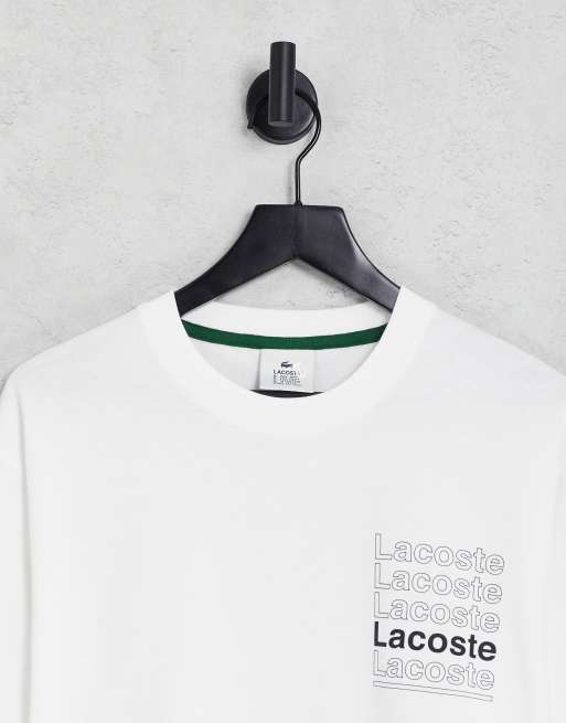 White Lacoste Shirt Back