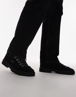 Lacoste Baseshot winter trainers in black | ASOS