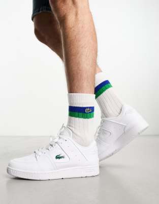 Lacoste court cage trainers in white | ASOS