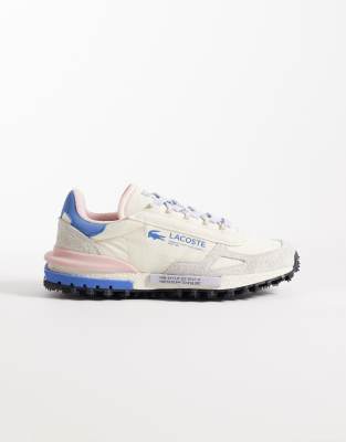 Lacoste Elite Active logo trainers in beige | ASOS