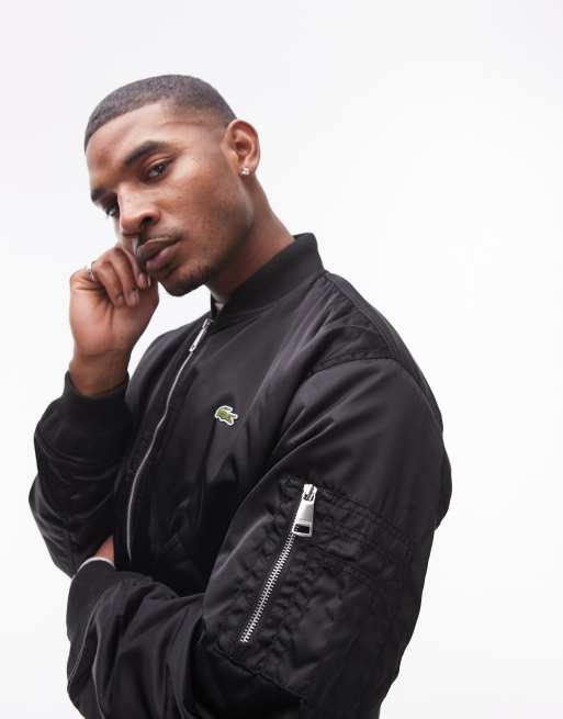 Lacoste bomber jacket black store