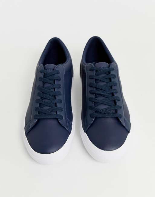 Lacoste lerond navy leather store