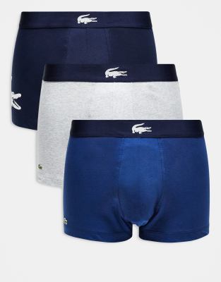 Lacoste - Originals - Set van 3 boxershorts met groot logo | ASOS