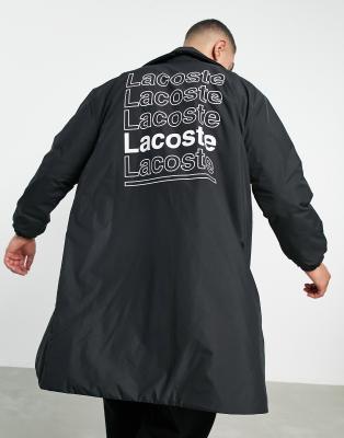 Lacoste text back print mac in black | ASOS