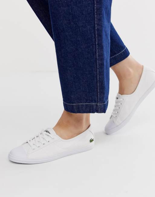 Lacoste Ziane Tennis en toile Blanc ASOS