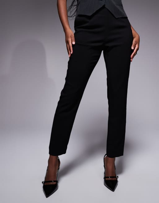 Lavish Alice pearl embellished tailored pants in black | ASOS