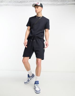Le Breve co-ord drop needle cord short in navy | ASOS