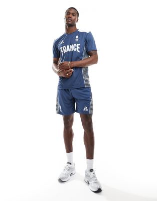 Le Coq Sportif - Equipe De France Paris 2024 Olympics - Short in blauw ...