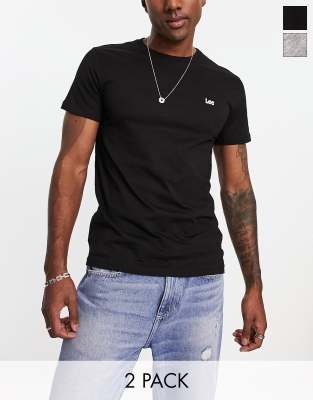 Lee crew neck t-shirt in 2 pack | ASOS