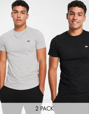 Lee crew neck t-shirts in 2 pack | ASOS