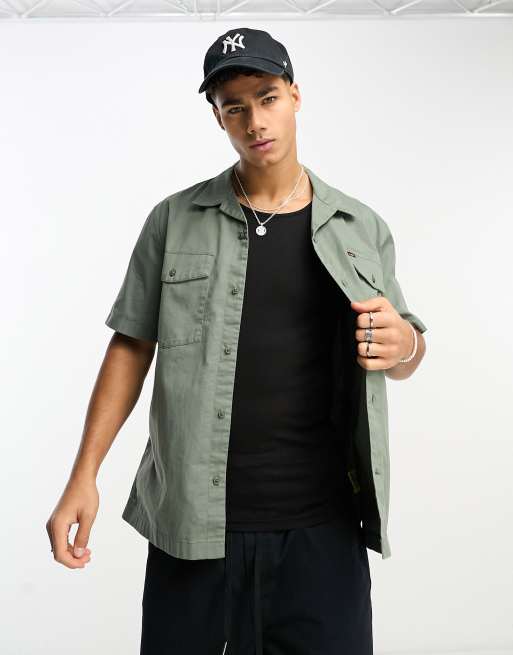 Lee short sleeve relaxed fit Chetopa twill shirt in green | ASOS
