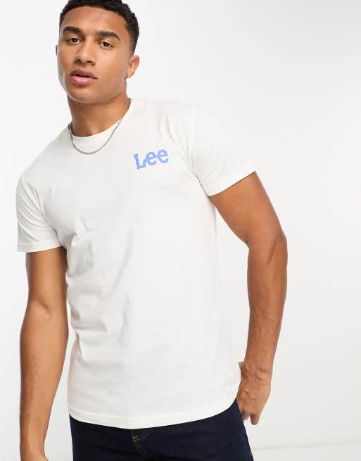 Lee – Wobbly Logo – Weißes T-Shirt mit Logo | ASOS