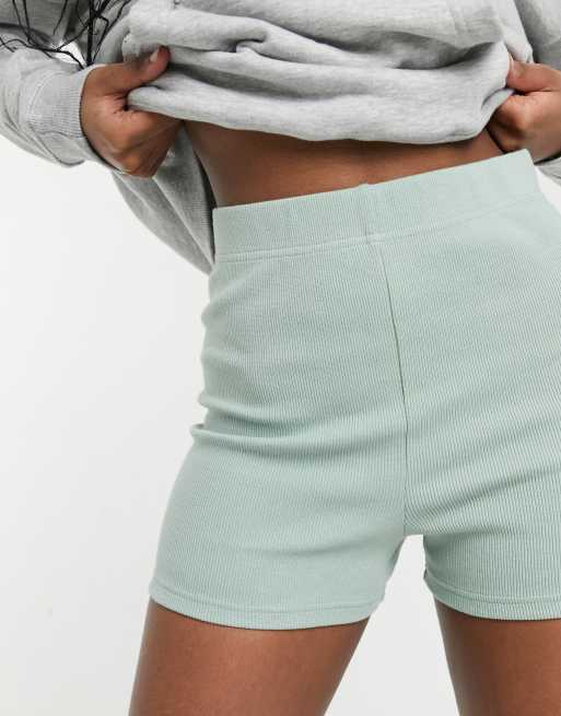 Leggings Cortos Verde Salvia De Canalé Estructurado De Asos Design Asos