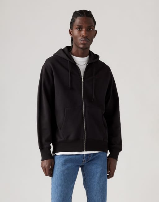 Levi's - Authentic - Sweat à fermeture éclair - Noir | ASOS