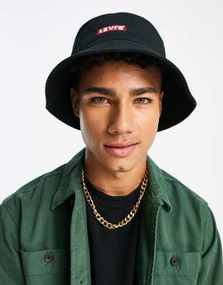 Levi's bucket hat with box tab logo in black | ASOS
