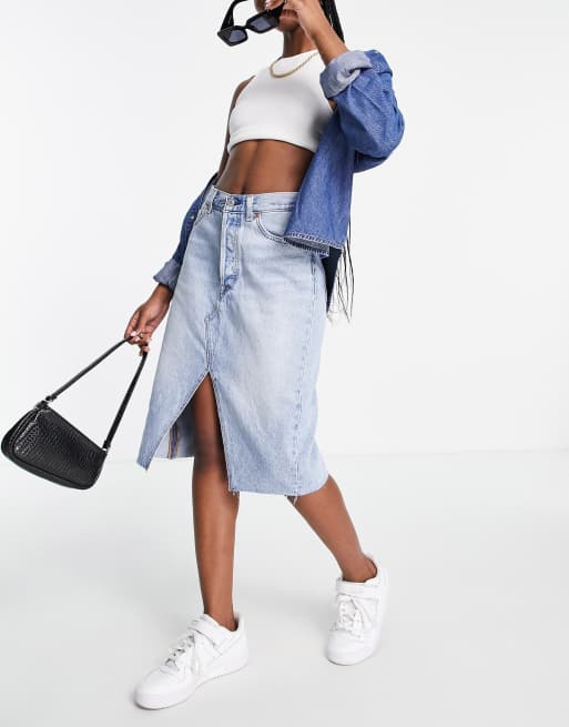 Jupe Longue En Jeans Levis | canoeracing.org.uk