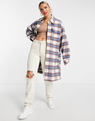 Levi's long shacket in plaid | ASOS