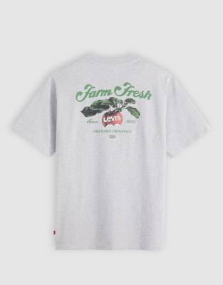 Levi's orchard farm fresh back print vintage oversized t-shirt in grey ...