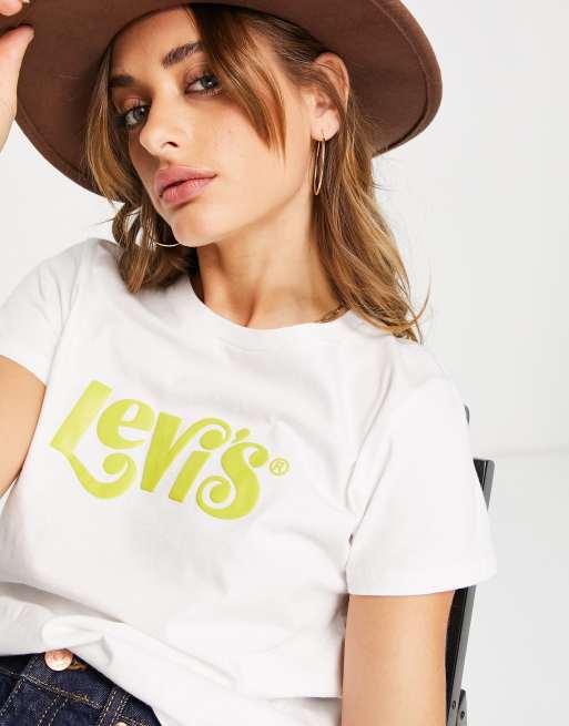 Levi's perfect retro script logo in white | ASOS
