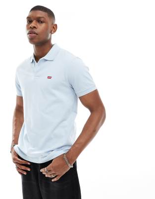 Levi's polo shirt with small logo in light blue | ASOS