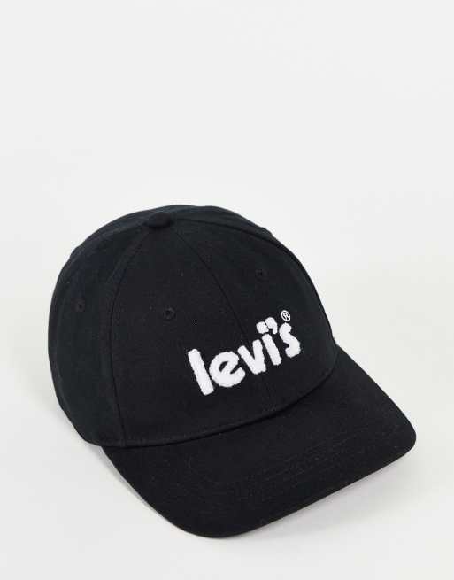 Levi's poster logo baseball cap in black | ASOS