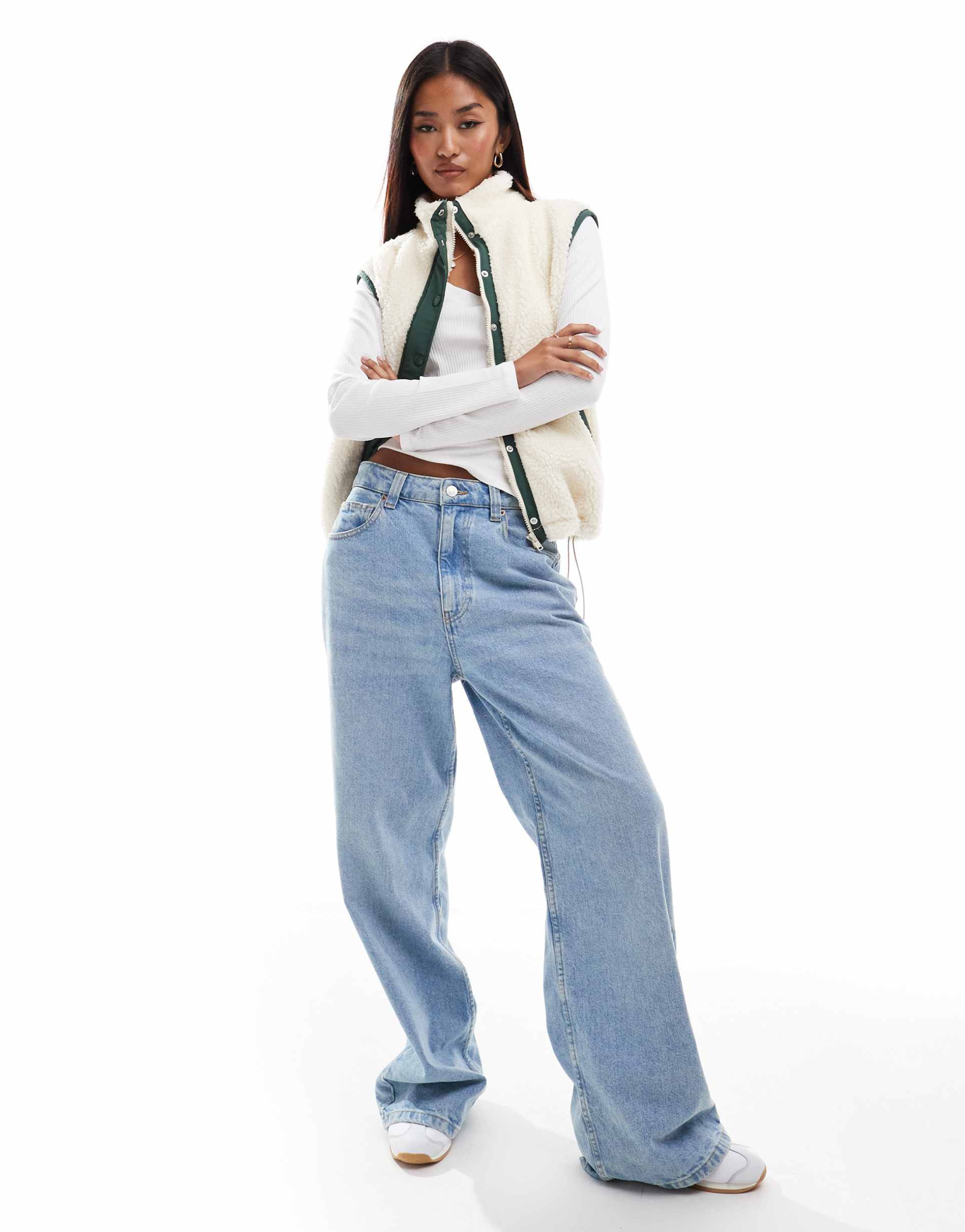 LEVI'S 램지 쉘파 borg 조끼 베이지 - 페칭