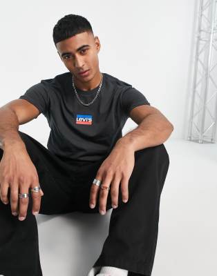 Levi's t-shirt in black with sport chest logo | ASOS
