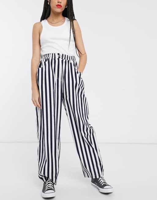 LF Markey fat boys stripe pants in navy | ASOS