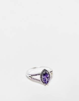 Liard and Lovers - Bague style améthyste taille navette - Violet et ...