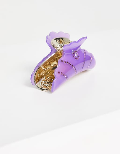Liars and Lovers jewel embellished claw clip in purple | ASOS