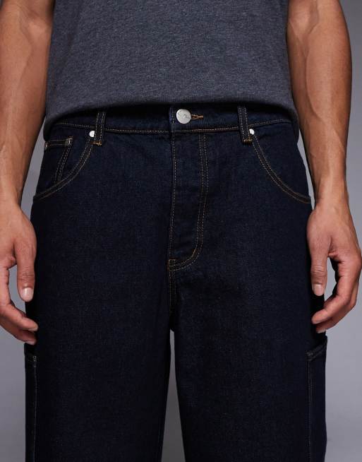 Liquor N Poker baggy spliced side pocket jeans in black | ASOS