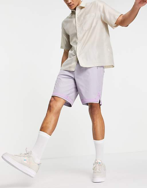 Liquor N Poker retro nylon shorts in grey with logo print and contrast ... Liquor N Poker retro nylon shorts in grey with logo print and contrast ...