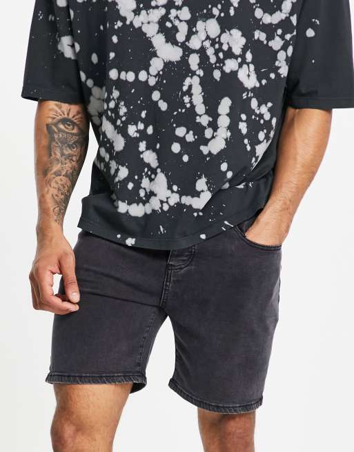 Liquor N Poker shorts in washed black denim - part of a set | ASOS