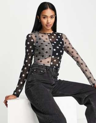 Lola May – Prickig topp i mesh | ASOS