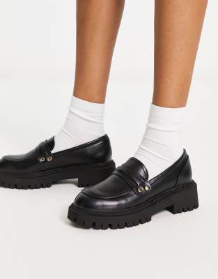 London Rebel - Mocassins chunky - Noir | ASOS