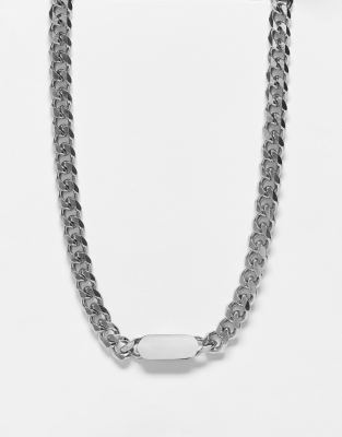 Lost Souls – Silverfärgat halsband i rostfritt stål med liten id-bricka ...