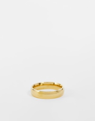 Lost Souls Stainless Steel Band Ring In Gold | ModeSens