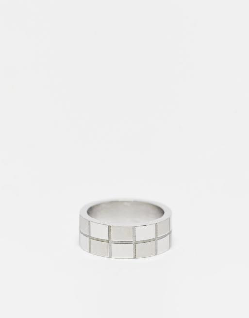 Lost Souls textured band ring in stainless steel | ASOS