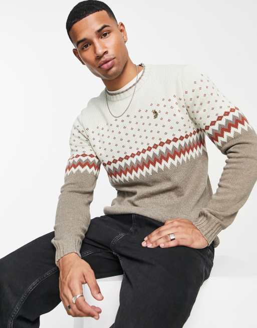 Luke knitted sweater in gray | ASOS
