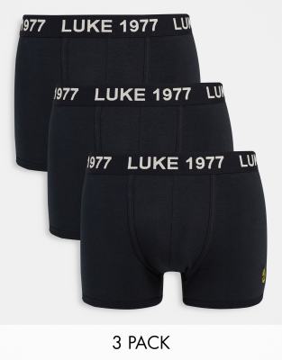 Luke logo trunks in 3 pack | ASOS