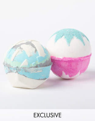 LUSH Snow Fairy X ASOS Exclusive White Noise Bath Bomb Duo Set | ASOS