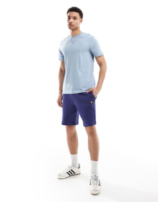 Lyle & Scott Mid bottoms sweat short in x568 deep indigo | ASOS