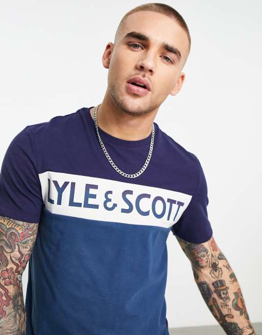 Lyle Scott Niebieski T shirt ASOS