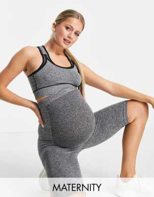 Mamalicious – Umstandsmode – Zweifarbiger Sport-BH in Grau, Kombiteil ...
