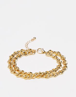 Mango beaded bracelet in gold | ASOS
