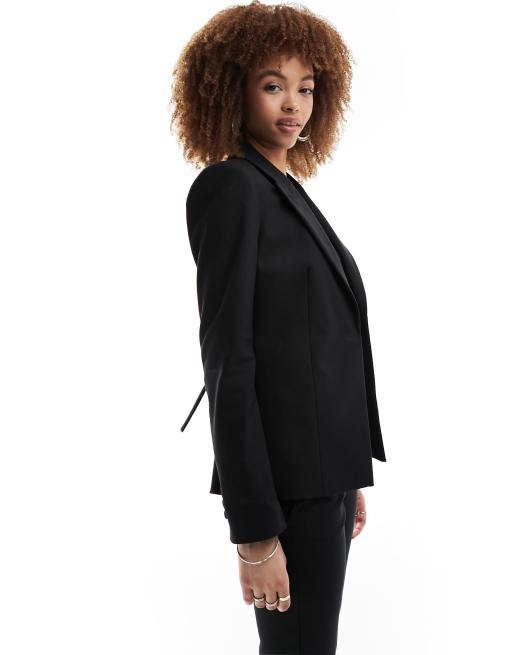 Mango Blazer Multitasche Nero Con Fibbie In Coordinato Asos